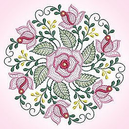 Ace Points Embroidery | Secrets Of Embroidery|Rippled Floral Wreath