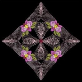 Ace Points Embroidery | Secrets Of Embroidery|Floral Enticement Quilt