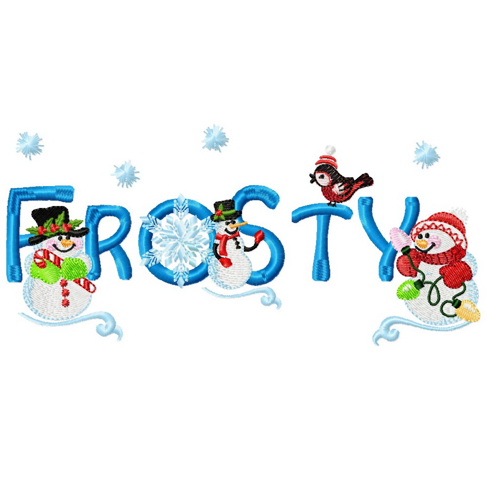 Art Embroidery|Frosty Word Art
