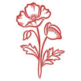 Sweet Heirloom Embroidery | Secrets Of Embroidery|Redwork Poppy
